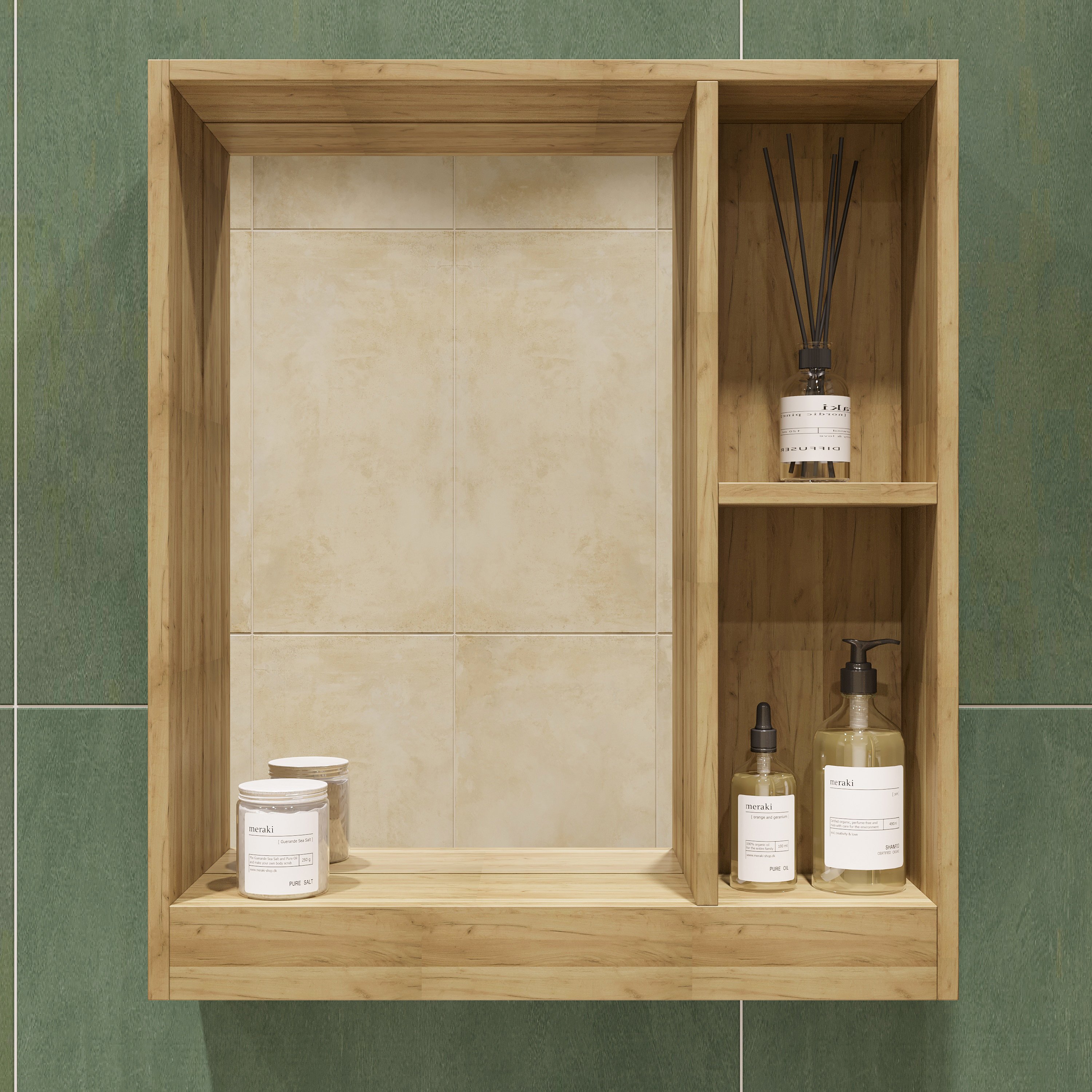 Зеркало DIWO Кострома 60 см розетками, дуб вотан - купить по доступной ...